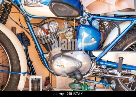Motorcycles Parts, Triumph Tiger Cub Engine Stock Photo - Alamy