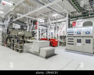 incredible photo of the engine room of a ship/submarine/cargo ship ...