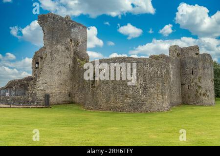 Aerial view of Ballymote castle ruined Anglo Norman castle in Cannacht ...