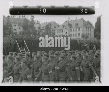 SS Photographer, Heiss (1943) Unit and soldiers in barracks, visit by ...