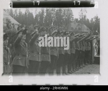 SS Photographer, Heiss (1943) Unit and soldiers in barracks, visit by ...