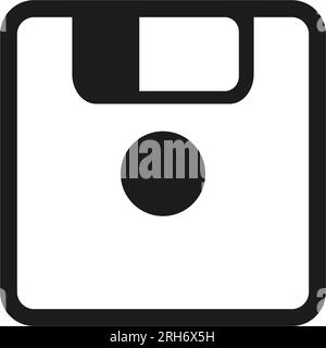 floppy disk saving loading data line icon vector illustration Stock ...