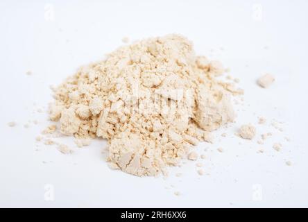 The stone of potash salt is isolated on a white background Stock Photo ...