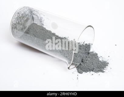 Metallic Zinc Zn powder. On white background Stock Photo - Alamy