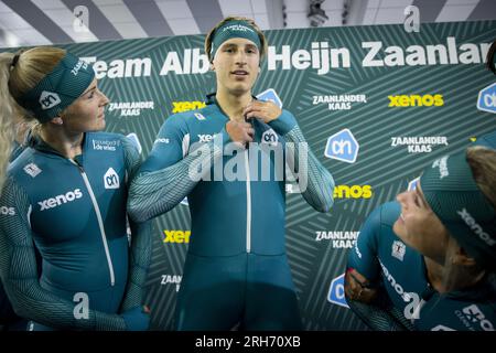 HEERENVEEN - Champion Marijke Groenewoud during the honoring of the ...