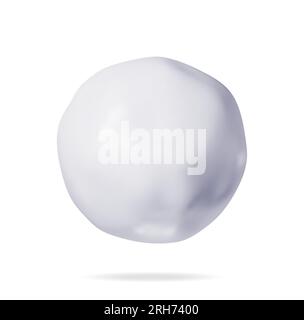 3D Snowball Isolated. Render Snow Ball Ice Stock Vector Image & Art - Alamy
