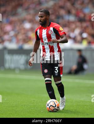 Rico Henry of Brentford during the Brentford v Tottenham Hotspur ...