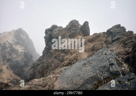 Ruminahui Volcano summit, Cotopaxi National Park, Avenue of Volcanoes ...