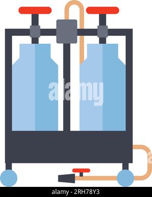 Milk factory steel tank icon. Flat illustration of milk factory steel ...