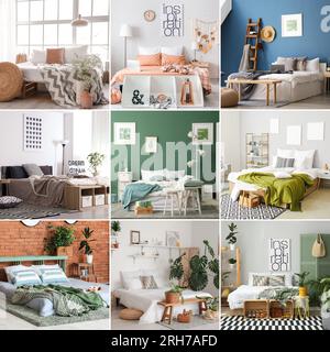 Collage of cozy autumn interiors Stock Photo - Alamy