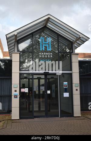 The entrance to Harben House Hotel in Newport Pagnell which was ...