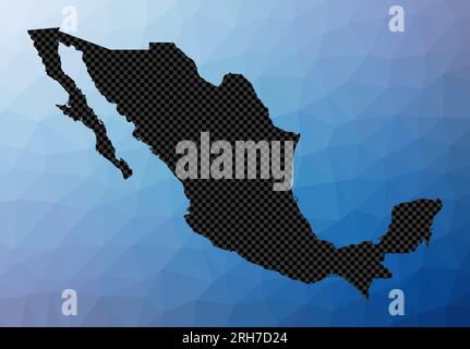 Mexico map. Geometric style country outline. Artistic violet vector ...