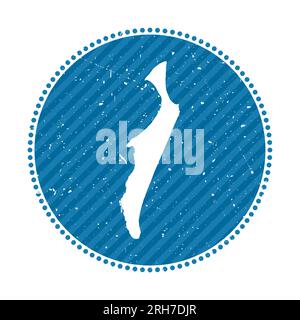 Fraser Island vintage map. Grunge map with distressed texture. Fraser ...