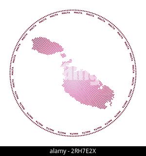Malta Dot Map. Island Digital Style Shape. Malta vector image. Island ...