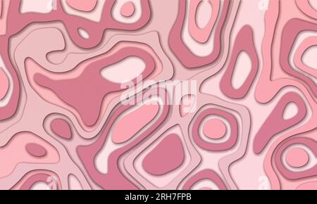 Papercut multi layers pink color texture background. Abstract ...