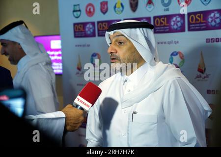 Hani Taleb Ballan, CEO of Qatar Stars League and Mohamed Ali Al Khouri ...