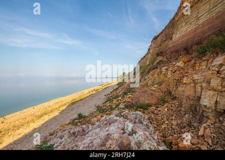 Geology. Ilmen lake clint (Velikii Novgorod region) sedimentary rocks ...