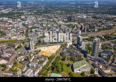 Aerial view, Campus Essen construction site at main station, Aalto ...