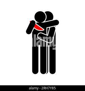 Traitor sign icon. Betrayal symbol. Concept of betrayal is a knife in ...