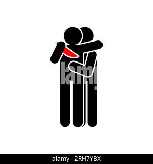 Traitor sign icon. Betrayal symbol. Concept of betrayal is a knife in ...