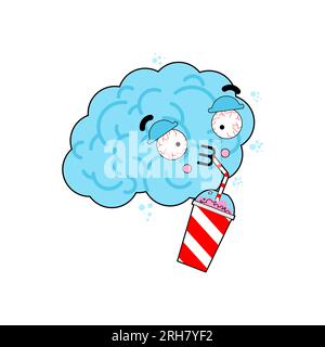Slurpee Brain-Freezing. frozen brain isolated Stock Vector Image & Art ...