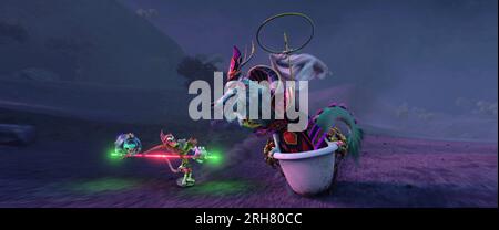 THE MONKEY KING, from left: Monkey King (voice: Jimmy O. Yang), Wangmu ...