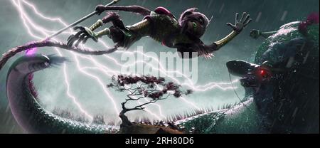 THE MONKEY KING, from left: Monkey King (voice: Jimmy O. Yang), Lin ...