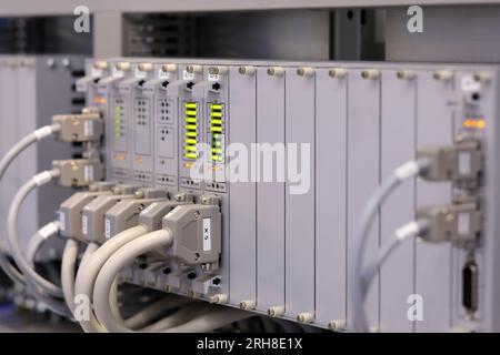 Modular PLC based industrial control system in a rack Stock Photo - Alamy