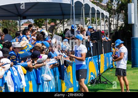 Los Angeles Chargers punter JK Scott (16) kicks during an NFL football ...