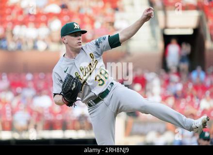 Oakland Athletics starting pitcher JP Sears throws during the first ...