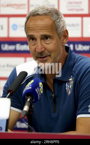 Coach of AS Monaco Adolf Adi Hutter during the post-match press ...