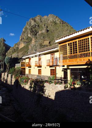 The small village close Inca ruins Ollantaytambo, Peru, South America ...
