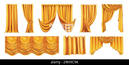 Cloth material with drapery icons set cartoon vector. Fiber textile ...