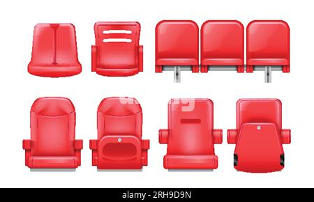 Set of different sport stadium icons Flat design Vector illustration ...