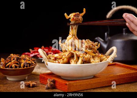 Marinated Bullfrog in Spiced Sauce Stock Photo - Alamy