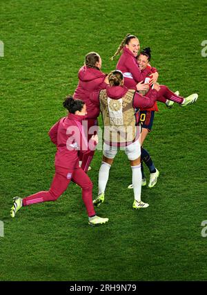 New Zealand players celebrate the final wicket of the game to win the ...