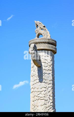 ZUNHUA - MAY 11: Ornamental columns erected in front of the Eastern ...