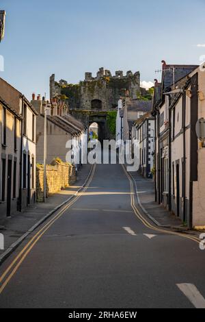 Conwy Town Walls, Upper Gate in western wall, with Watchtower above ...