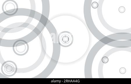 Grey white circles geometric tech abstract minimal background ...