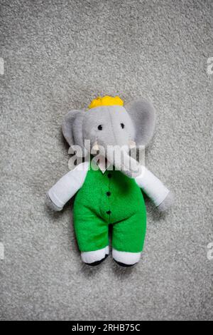 Babar stuffed toy from the 1990s, on a white background Stock Photo - Alamy
