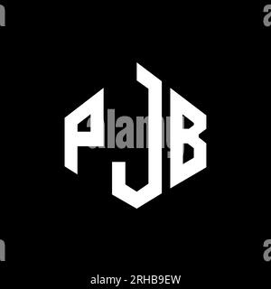 PJB letter logo design with polygon shape. PJB polygon and cube shape ...