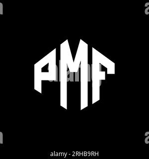 PMF letter logo design with polygon shape. PMF polygon and cube shape ...