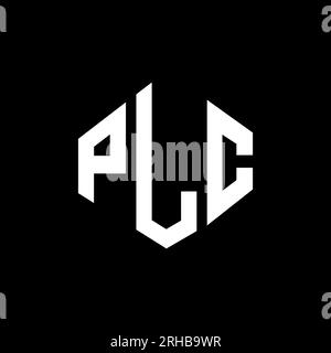 PLC letter logo design with polygon shape. PLC polygon and cube shape ...