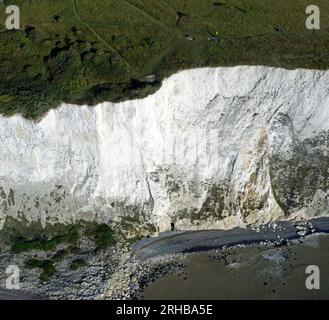 Panoramic, Aerial taken by a drone, flying out over the sea, looking ...