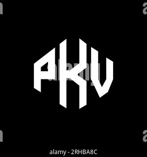PKV letter logo design with polygon shape. PKV polygon and cube shape ...