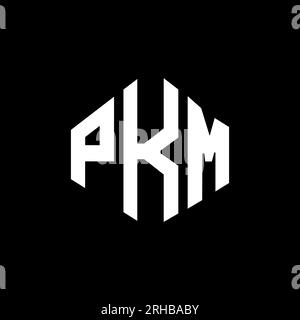 PKM letter logo design with polygon shape. PKM polygon and cube shape ...