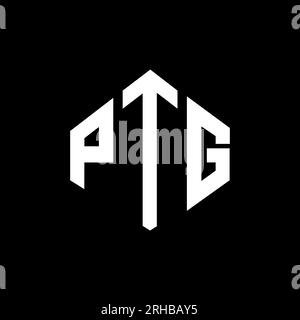 PTG letter logo design with polygon shape. PTG polygon and cube shape ...