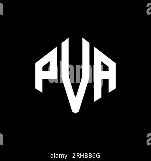 PVA letter logo design with polygon shape. PVA polygon and cube shape ...