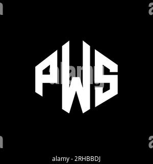 PWS letter logo design with polygon shape. PWS polygon and cube shape ...