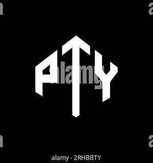 PTY letter logo design with polygon shape. PTY polygon and cube shape ...
